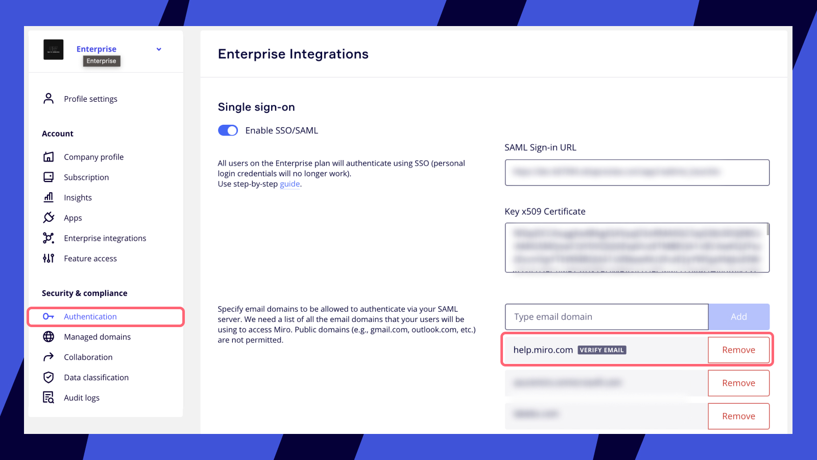 Single sign-on (SSO) – Miro Help Center