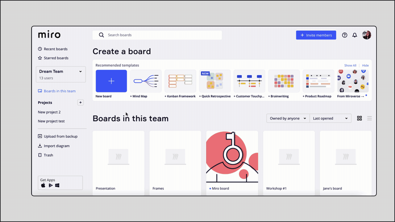 Como mover um board – Central de ajuda da Miro