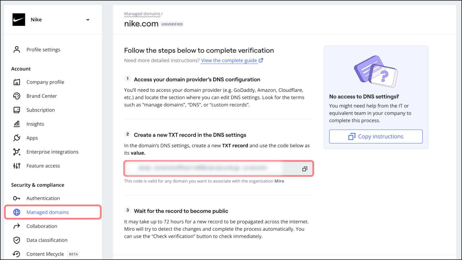 Domain control – Miro Help Center
