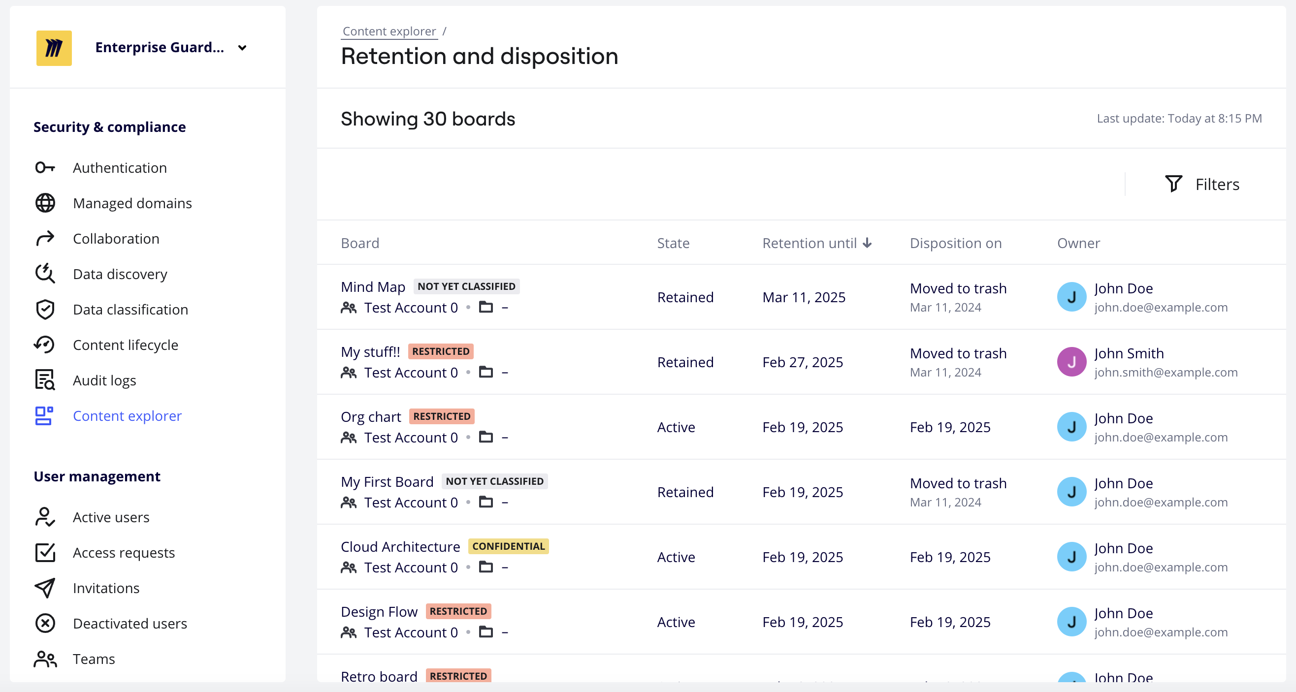 Review boards under retention – Miro Help Center