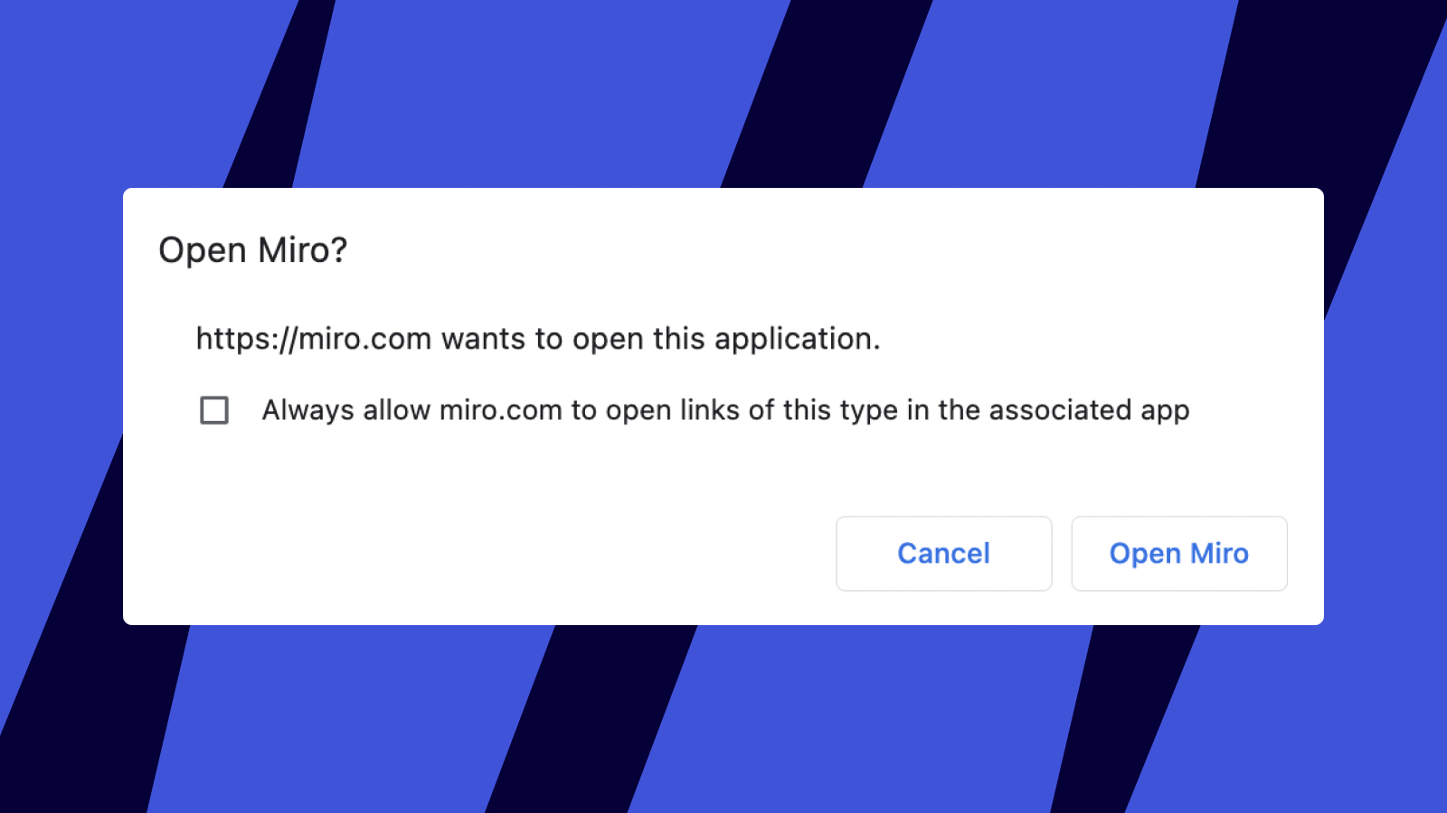 How to disable Miro Desktop app pop-up in your browser – Miro Help Center