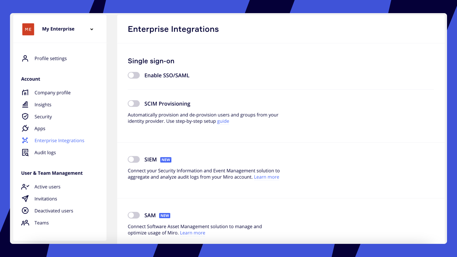 Enterprise Integrations – Miro Help Center