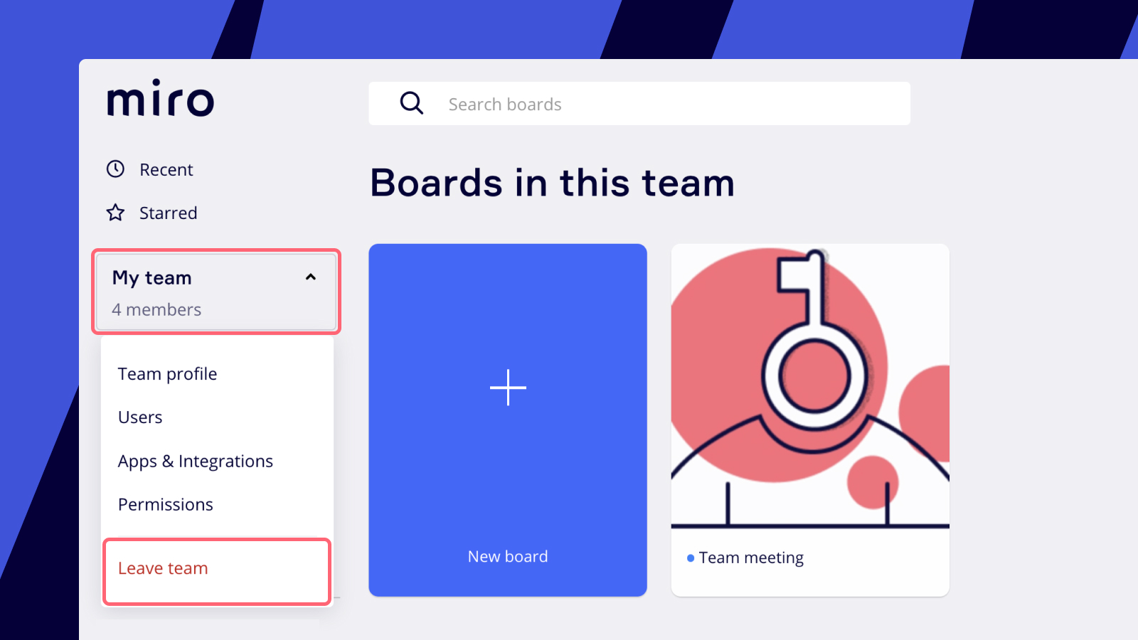 How to leave a team – Miro Help Center