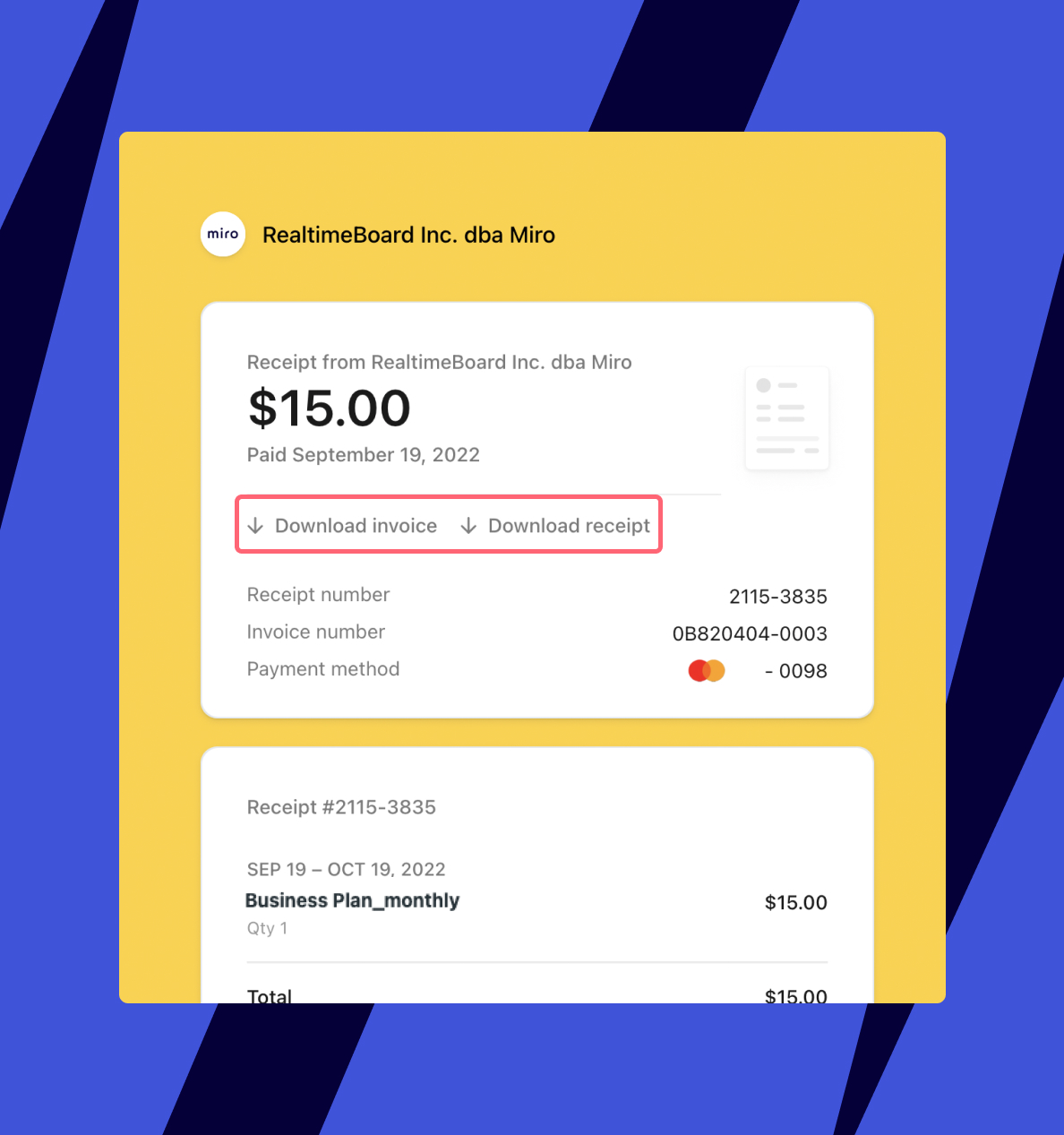 How To Find And Download An Invoice Miro Help Center