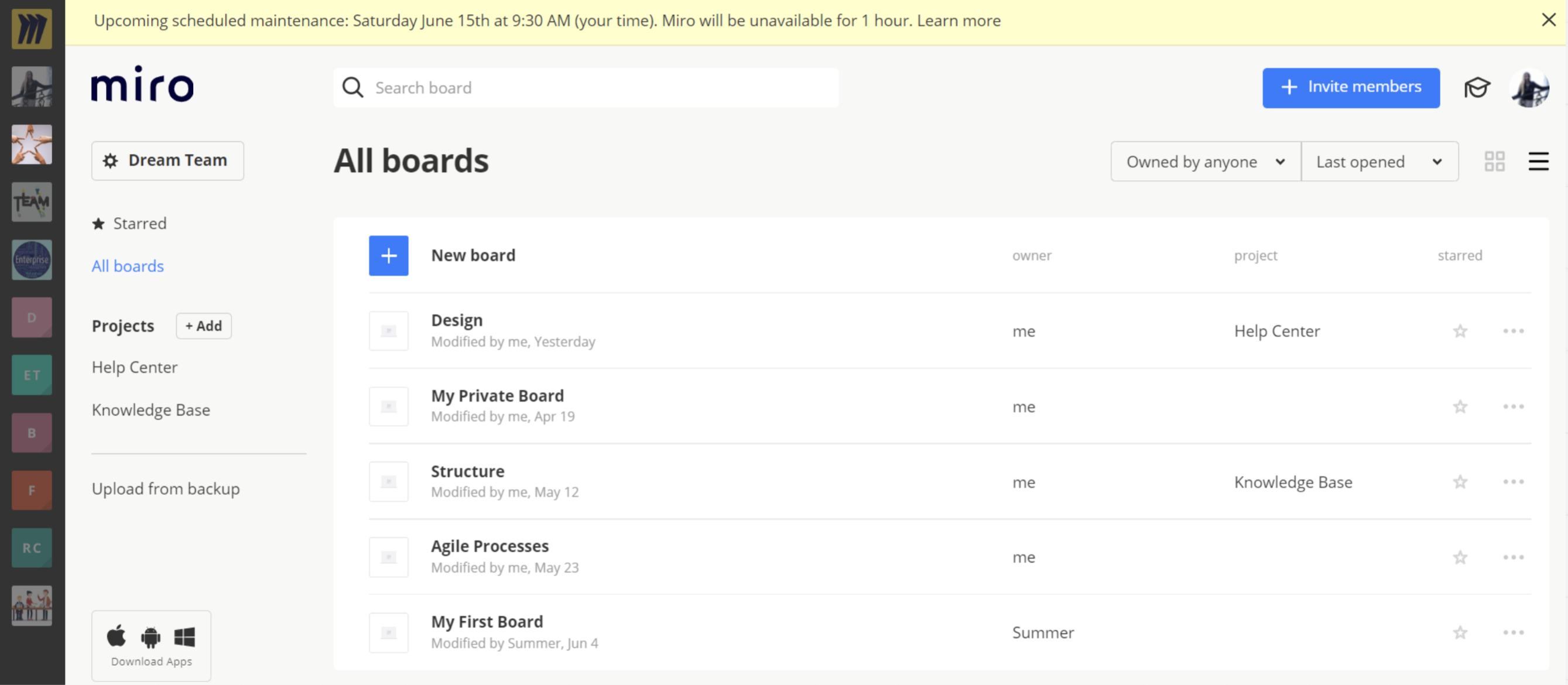 Maintenance statuses – Miro Support & Help Center