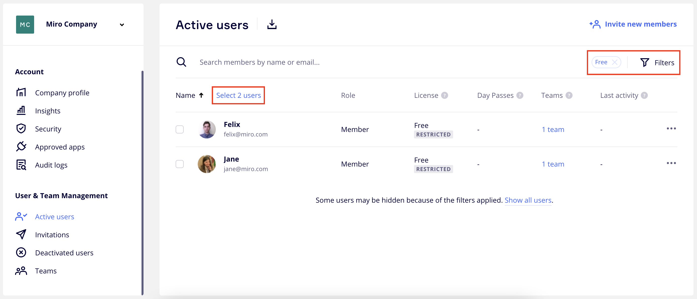 Deactivated Users – Miro Support & Help Center